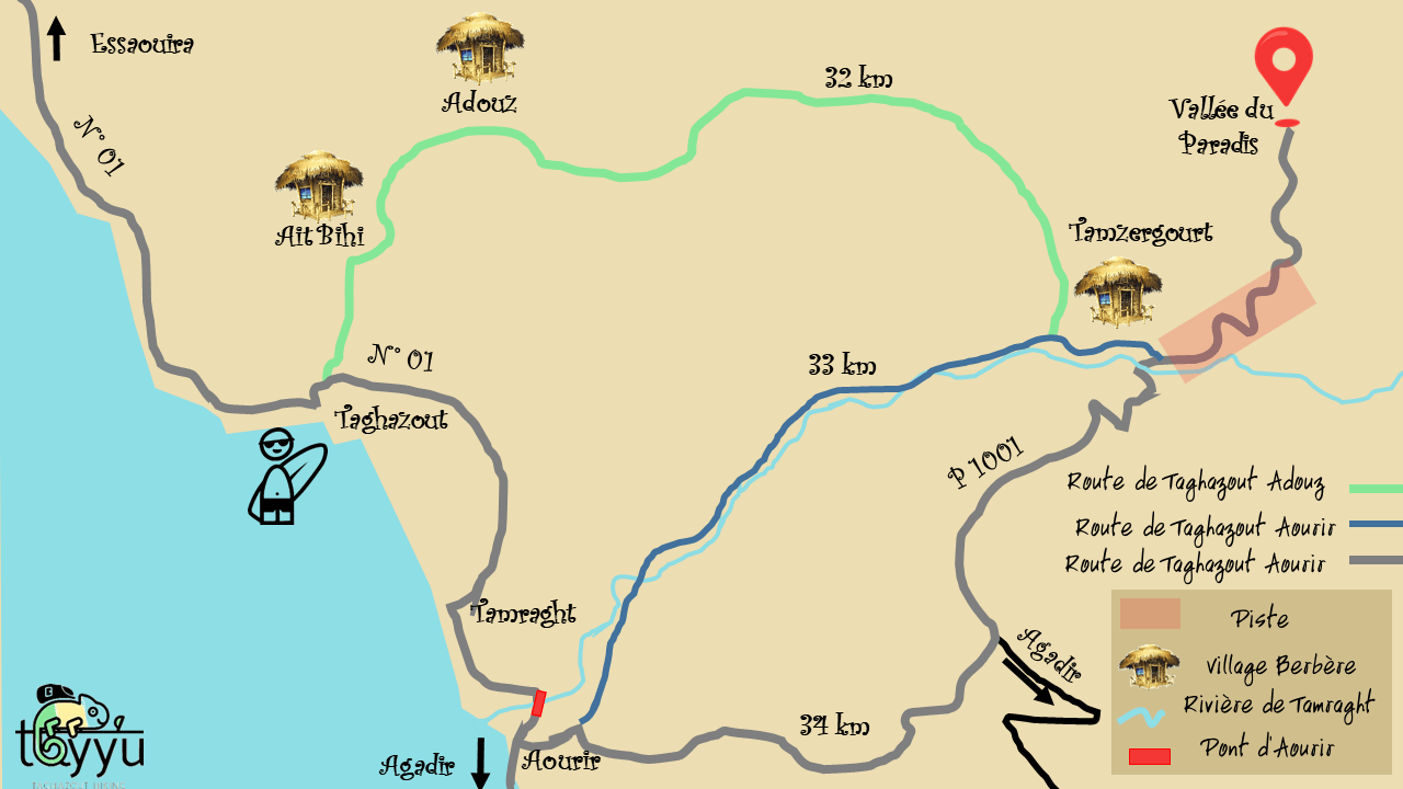 La Vallée du Paradis (Maroc) sans Guide I Tayyu Hiking Taghazout